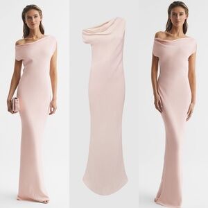 Reiss | Dresses | Reiss Loreta Blush Ivory Off The Shoulder Gown Final ...
